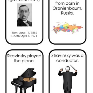 Igor Stravinsky Great Composer Unit. Music Appreciation. - Etsy
