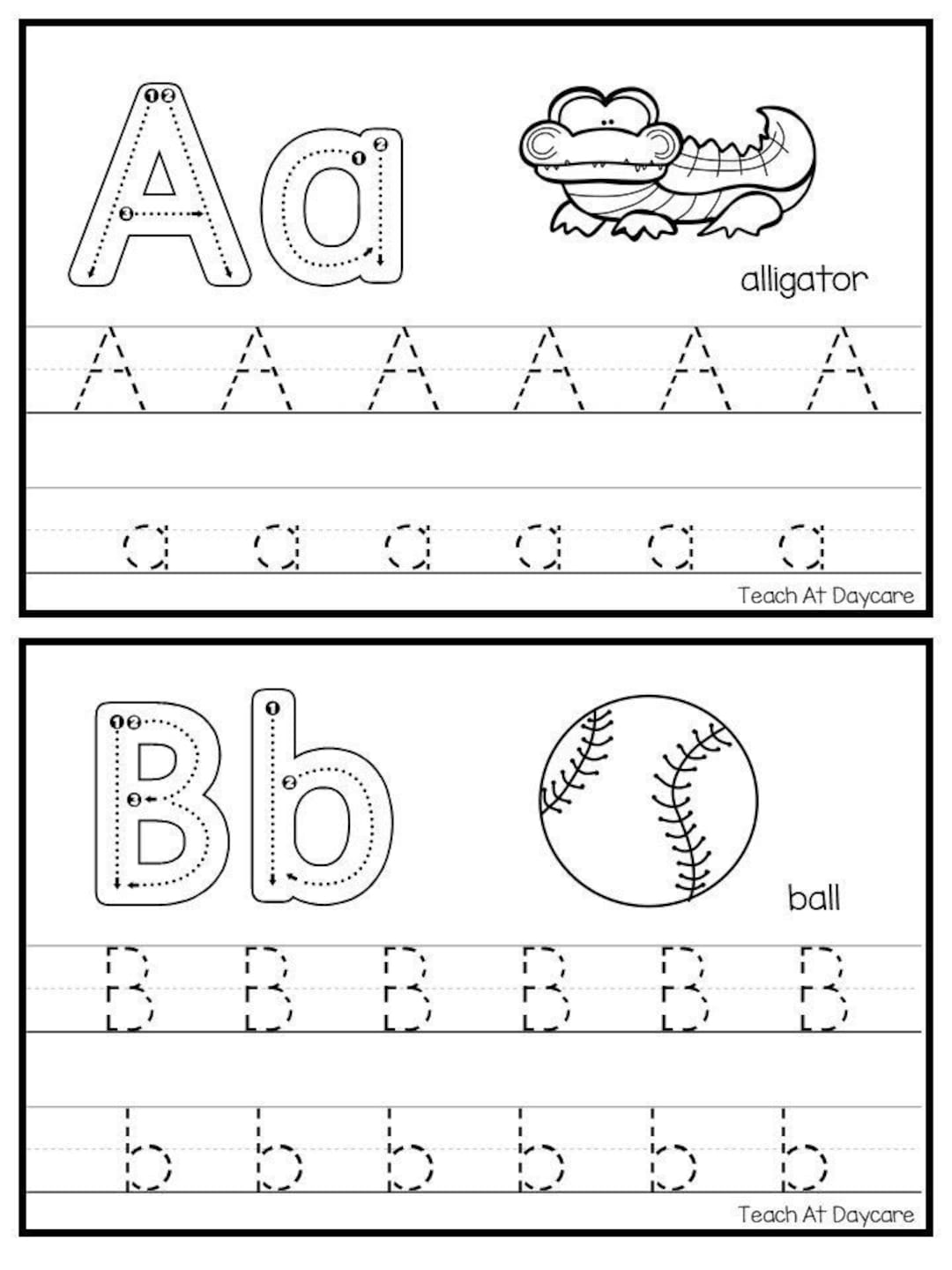 26 ABC Phonics Tracing Cards. Preschool- Kindergarten Handwriting and ...