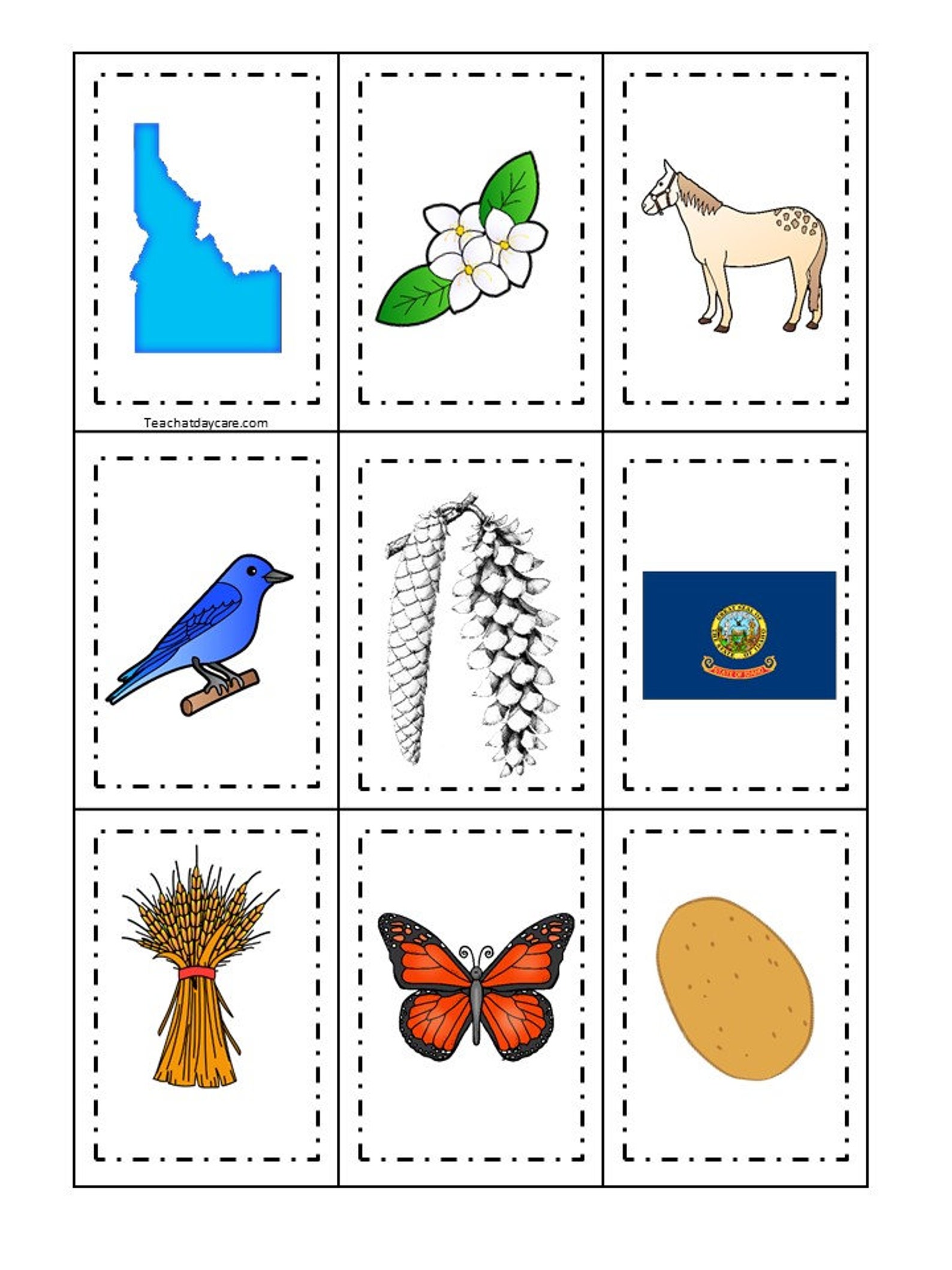 30 Idaho State Symbols themed Learning Games Download. ZIP | Etsy