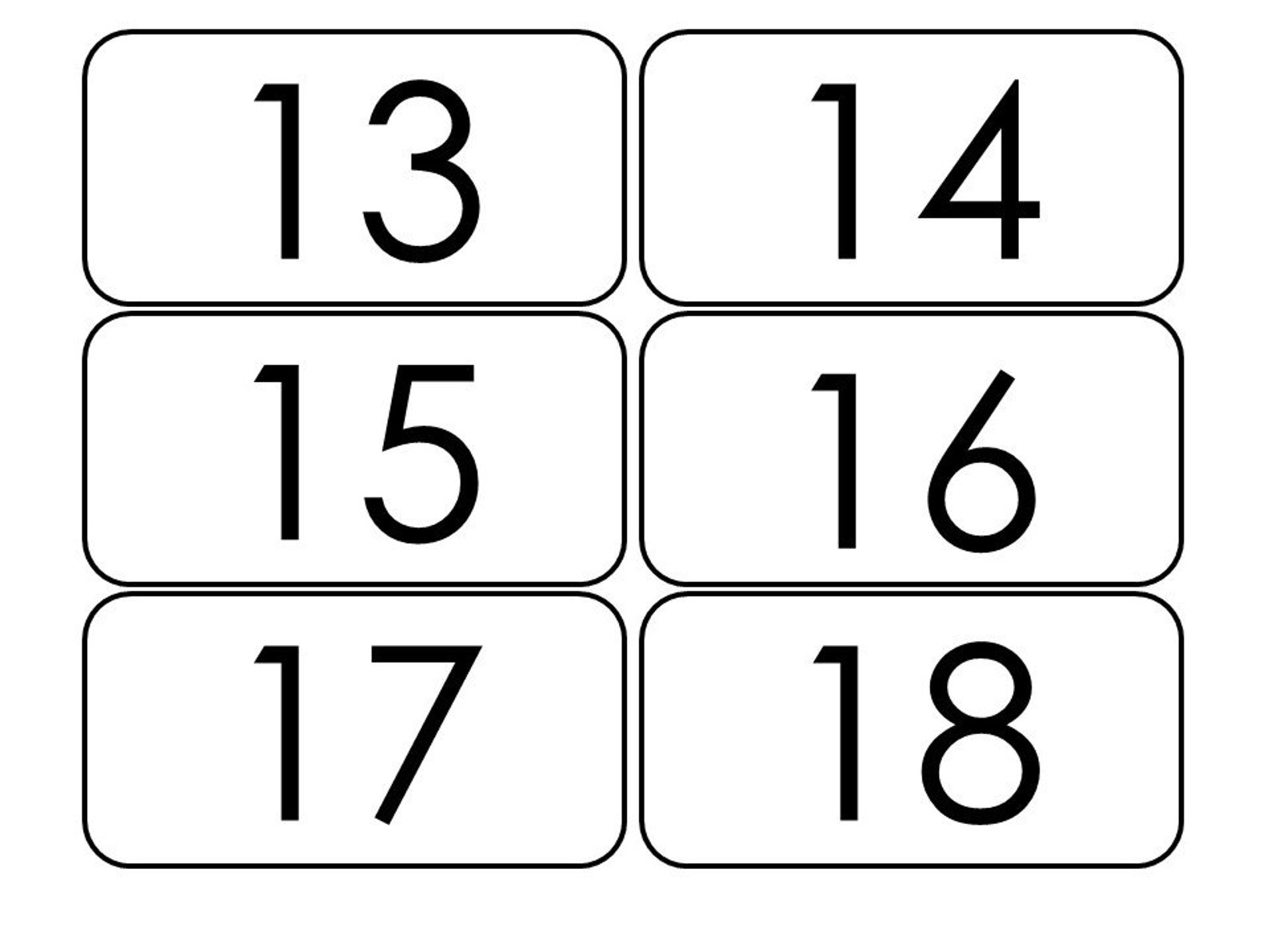 100 Printable Numbers 1-100 Flashcards. Preschool Thru Third Grade ...