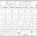 30 Tracing and Blank Themed 2024 Calendars. Preschool Handwriting and ...
