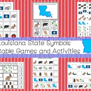 30 Louisiana State Symbols Themed Learning Games Download. ZIP File ...