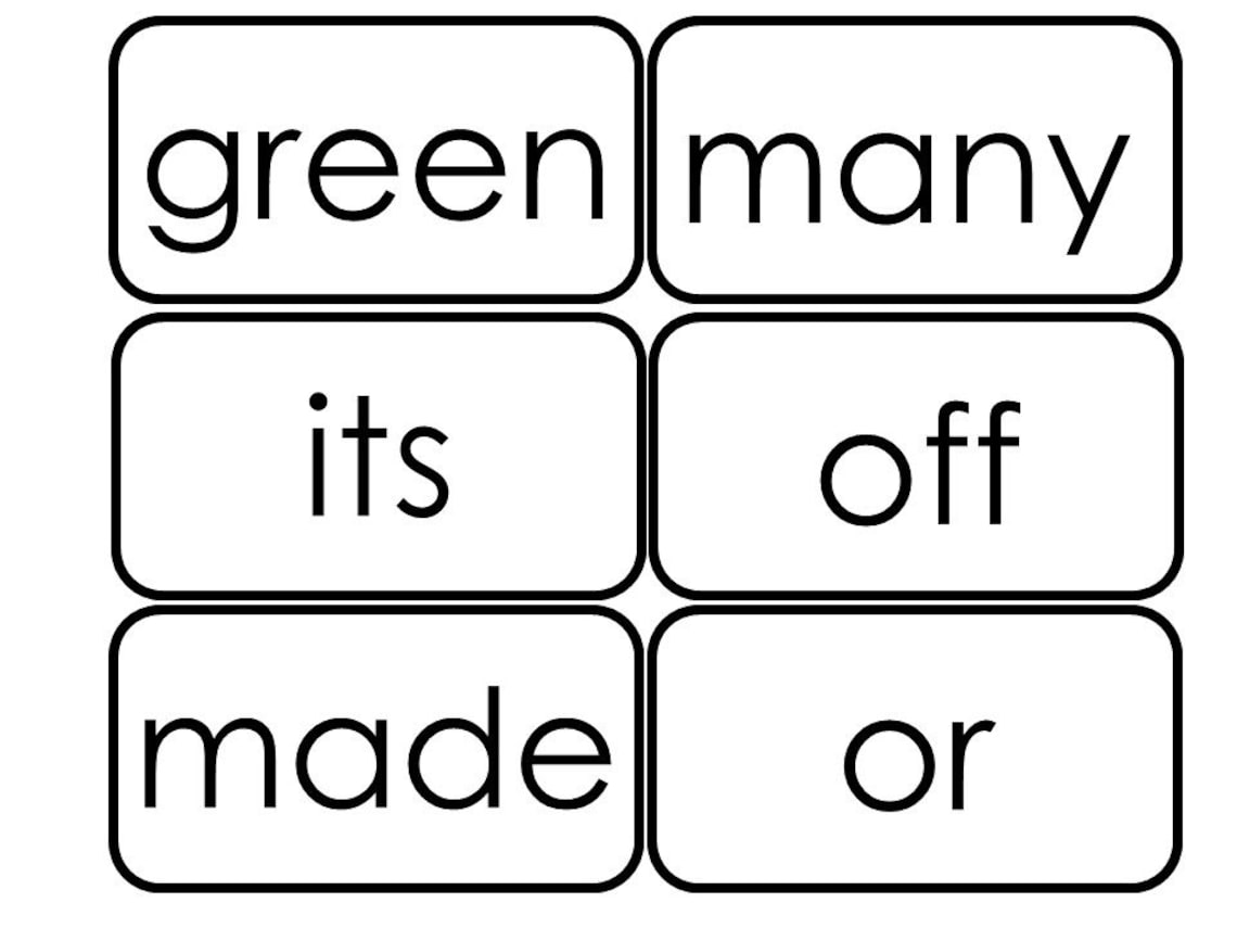 46 Printable Dolch 2nd Grade Sight Word Flashcards - Etsy