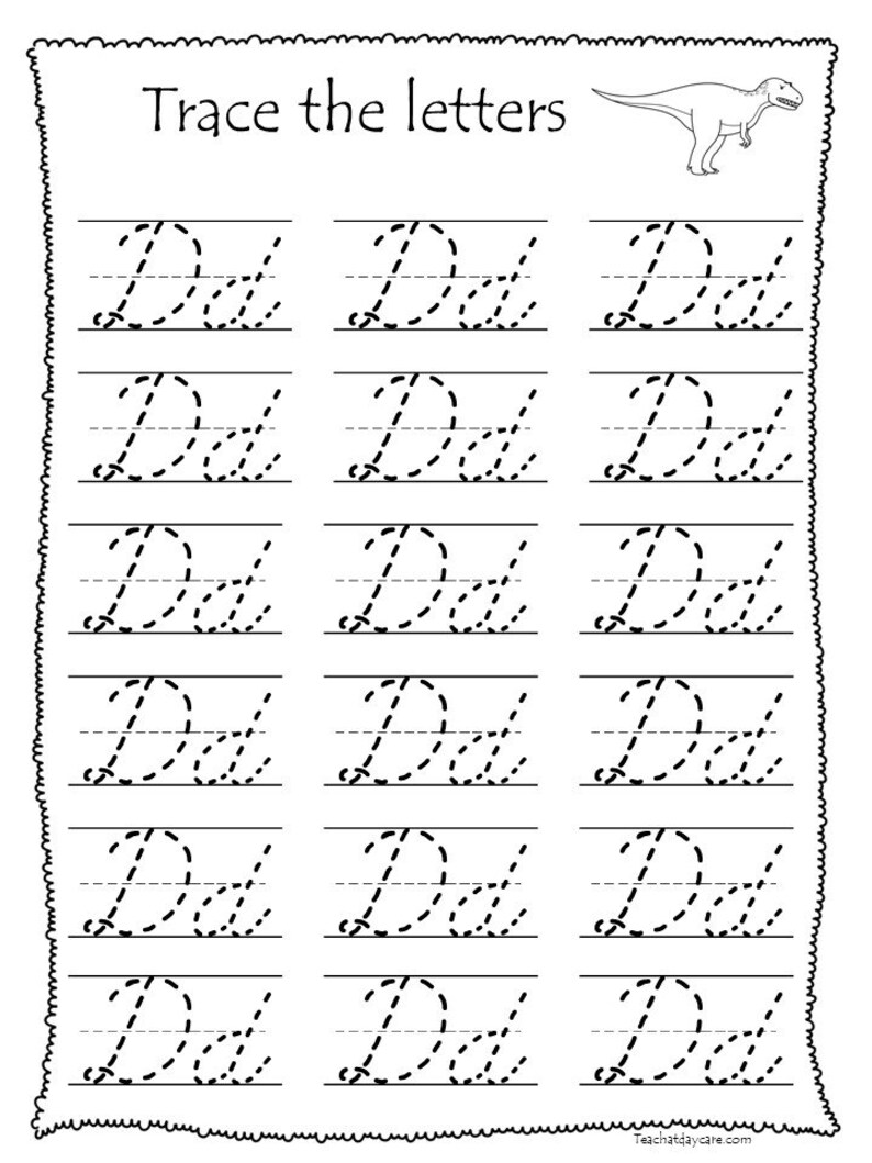 26 Printable Cursive Trace the Alphabet Worksheets. 1st-4th Grade ...