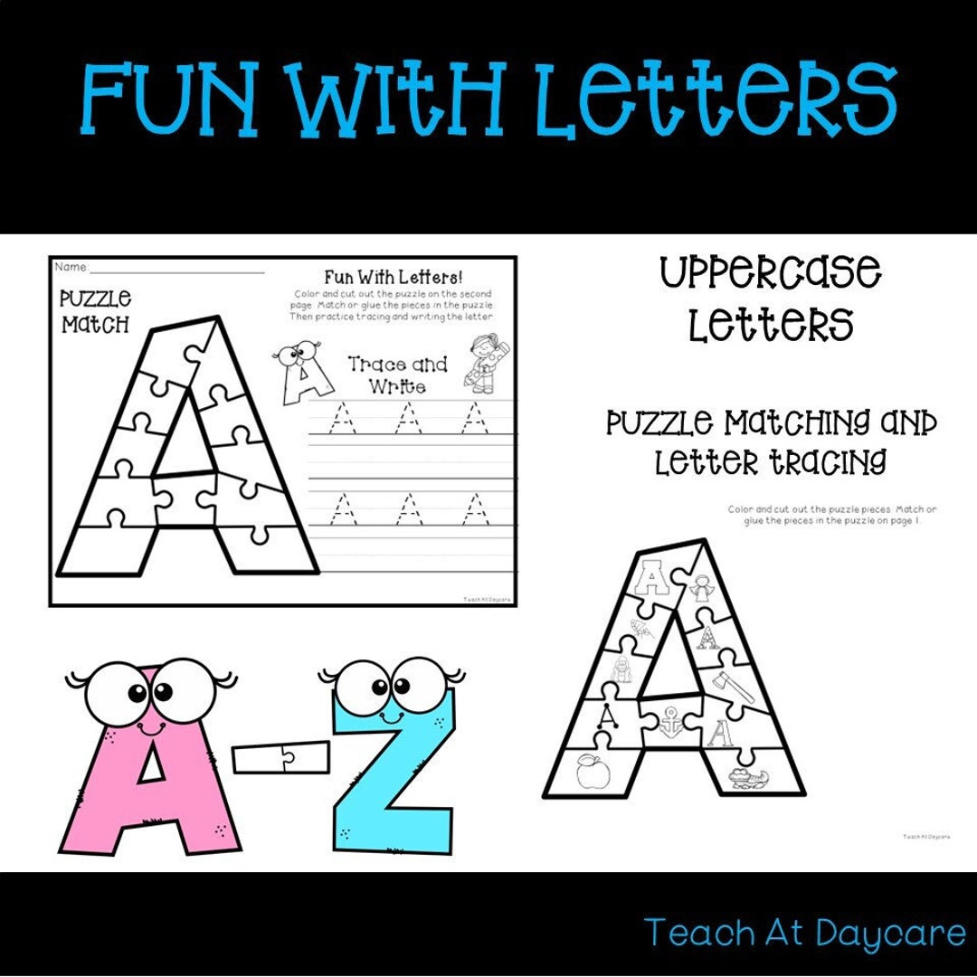 Uppercase Alphabet Fun With Letters Worksheets. Puzzles & Letter ...