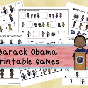 30 Barack Obama Games Download. Games and Activities in PDF Files. - Etsy