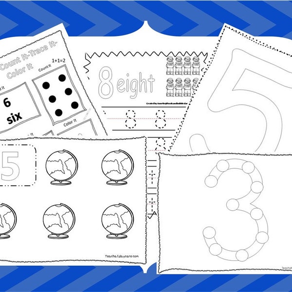 Numbers Curriculum Download. Preschool Kindergarten. Worksheets and ...