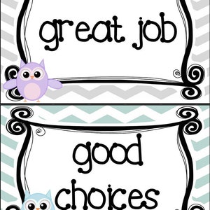 8 Printable Owl Preschool Behavior Clip Chart Cards. School Classroom ...