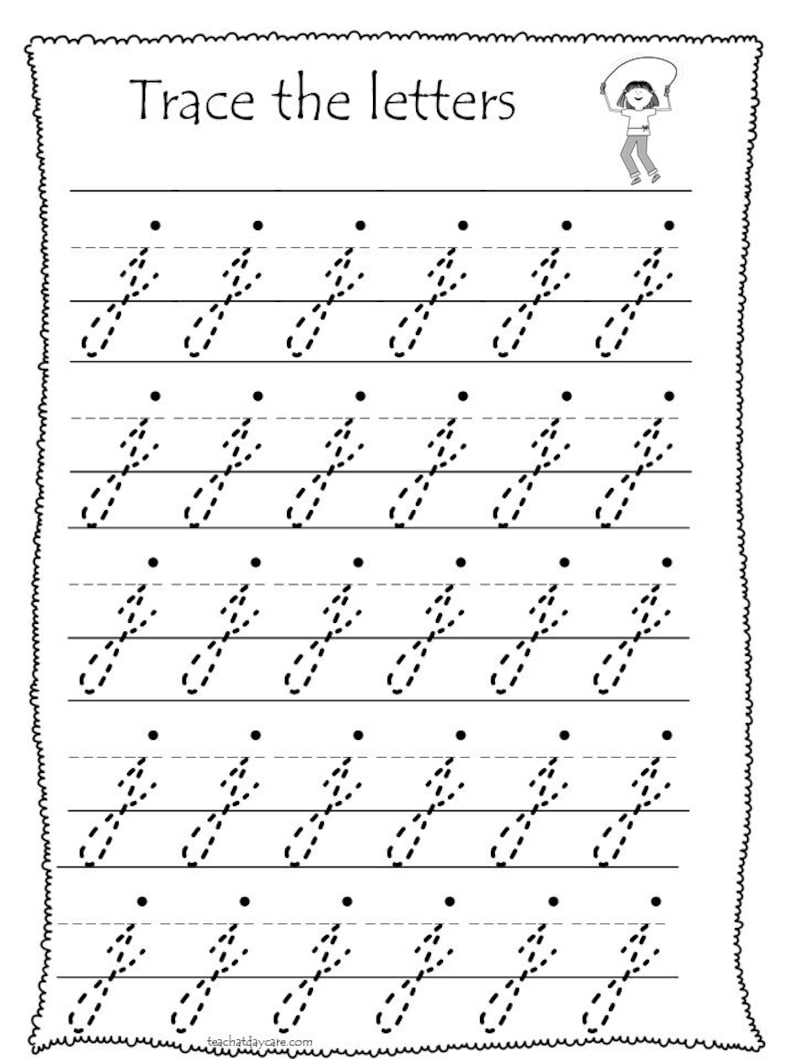 26 Printable Lowercase Cursive Trace the Alphabet Worksheets. - Etsy