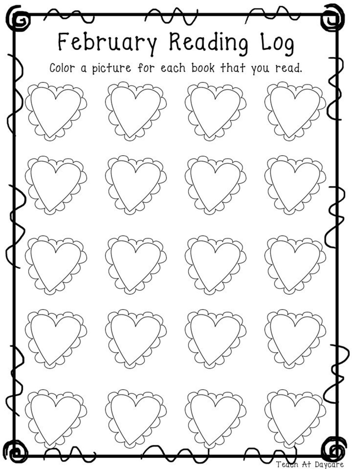 12 Printable Monthly Themed Reading Log Worksheets. Kdg-5th | Etsy