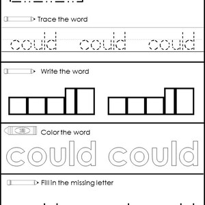 41 Printable Dolch 1st Grade Word Work Worksheets. 1st Grade ...