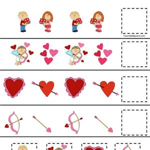 30 Printable Valentine's Day Preschool Learning Games Download. Games ...