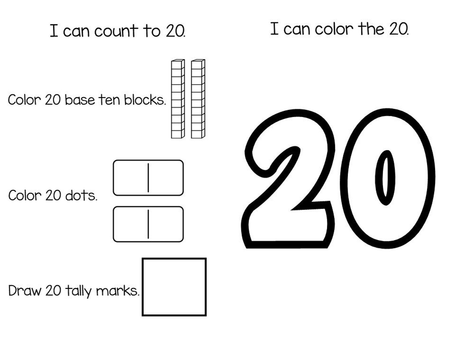 20 Number Mini Books Printable Worksheets in a ZIP File. - Etsy