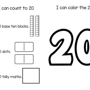 20 Number Mini Books Printable Worksheets in a ZIP File. Preschool-1st ...