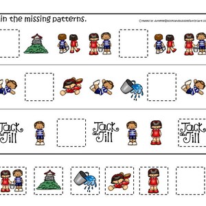 30 Jack and Jill Games Download. Games and Activities in PDF Files. - Etsy