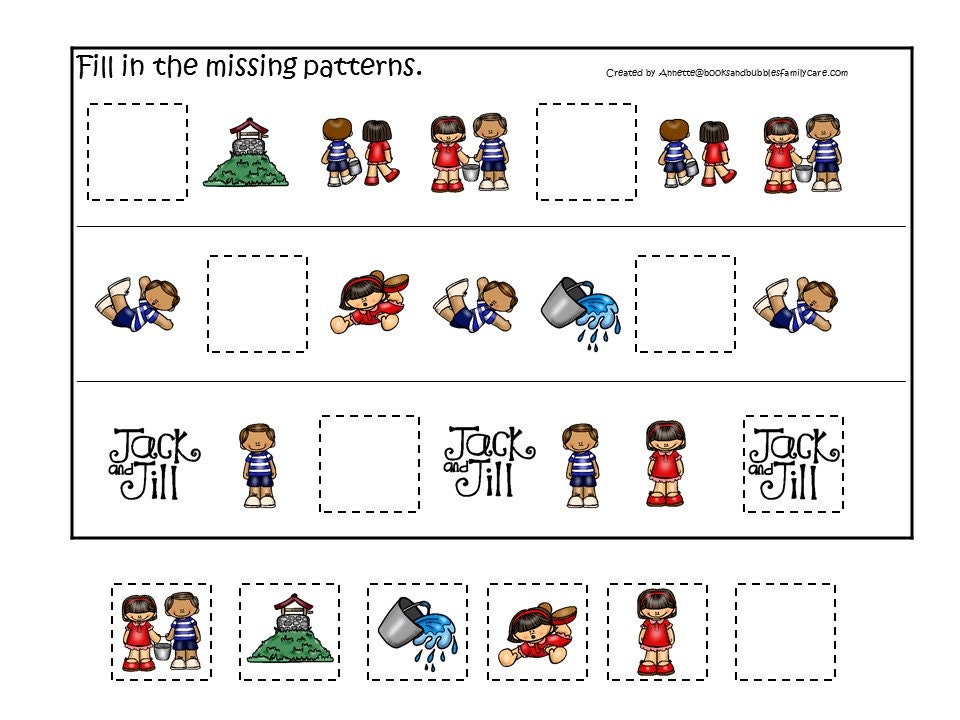 Jack and Jill Games: 30 Printable Activities (PDF Download) - Etsy