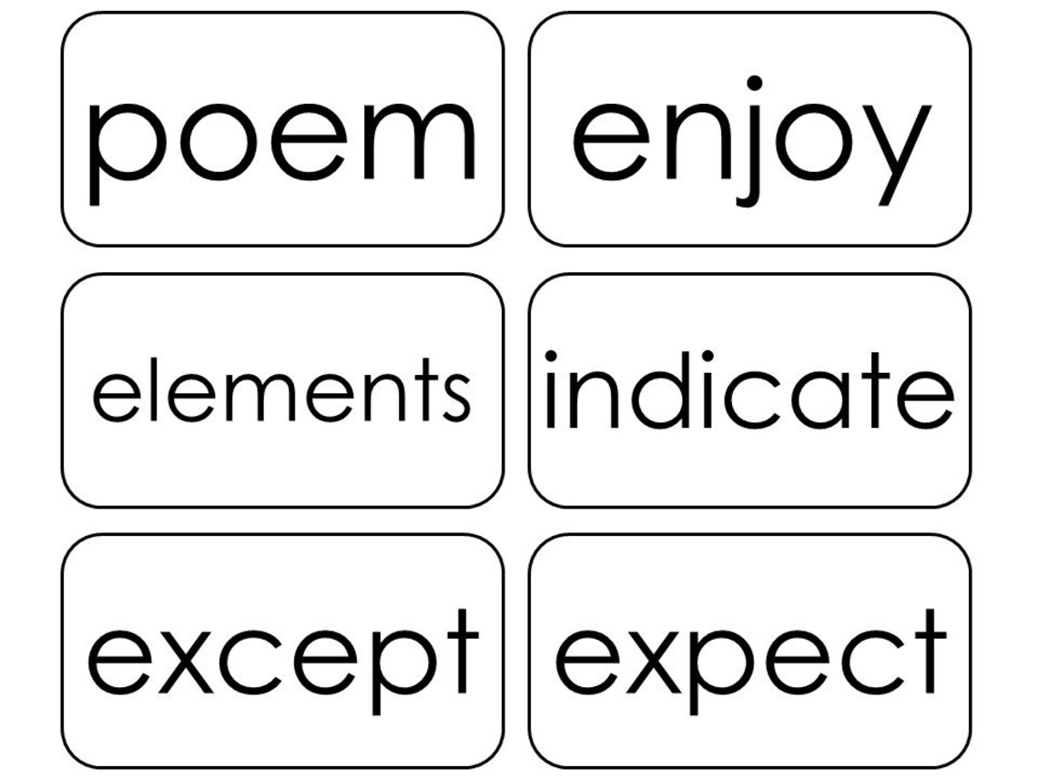 100 Printable Fry's Ninth Hundred Sight Word Flashcards. - Etsy