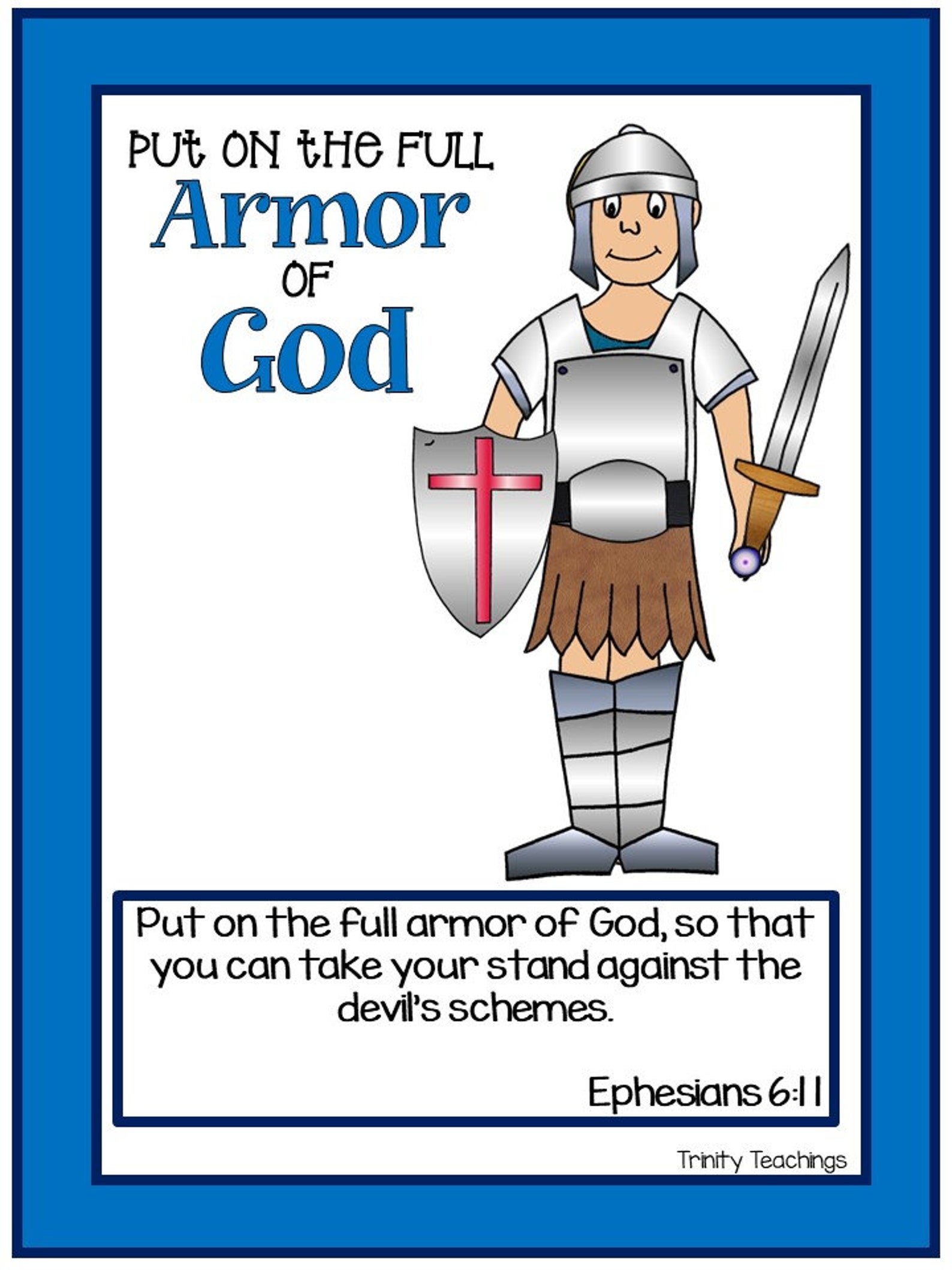 18 Armor of God Posters. 9 Color, 9 Black and White. Classroom Wall ...