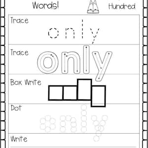 100 Printable Let's Learn Fry 2nd Hundred Sight Words Worksheets. 2nd ...