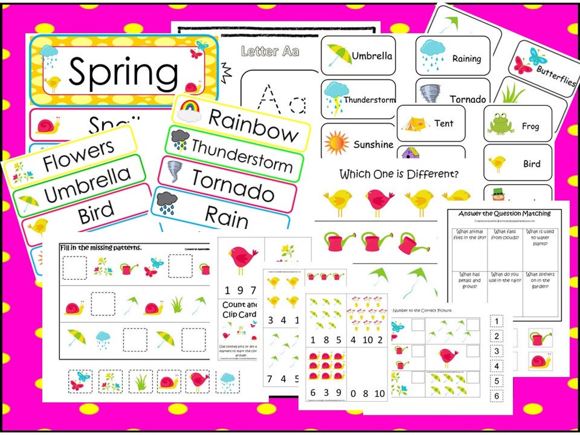 Spring Curriculum Package Download. Preschool-kindergarten. - Etsy