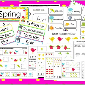 Spring Curriculum Package Download. Preschool-kindergarten. Worksheets ...