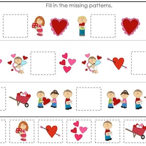 30 Printable Valentine's Day Preschool Learning Games Download. Games ...