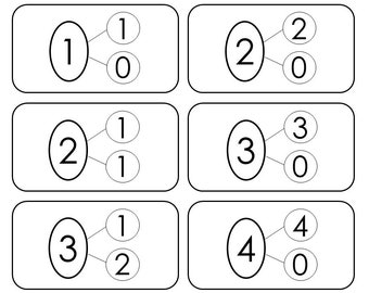 Number Bond Flashcards - Etsy
