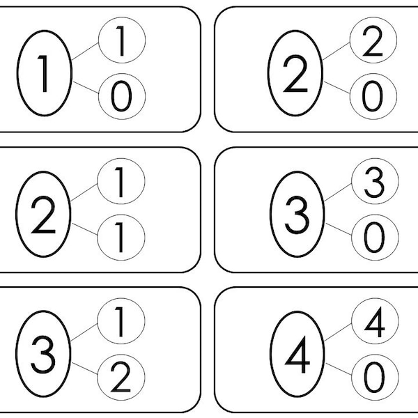 Number Bond Printable - Etsy
