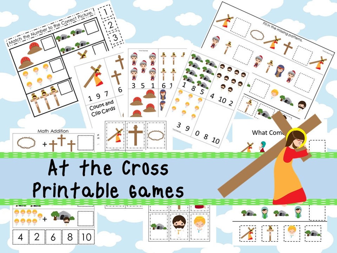 30 at the Cross Games Download. Games and Activities in PDF Files. - Etsy
