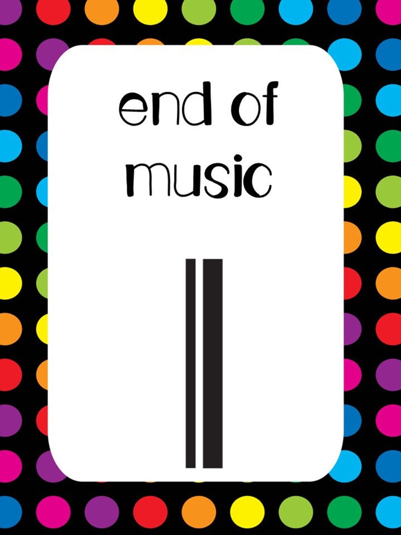 8 Printable Music Symbols Posters. Full Page Classroom Wall Charts. 8.5 ...