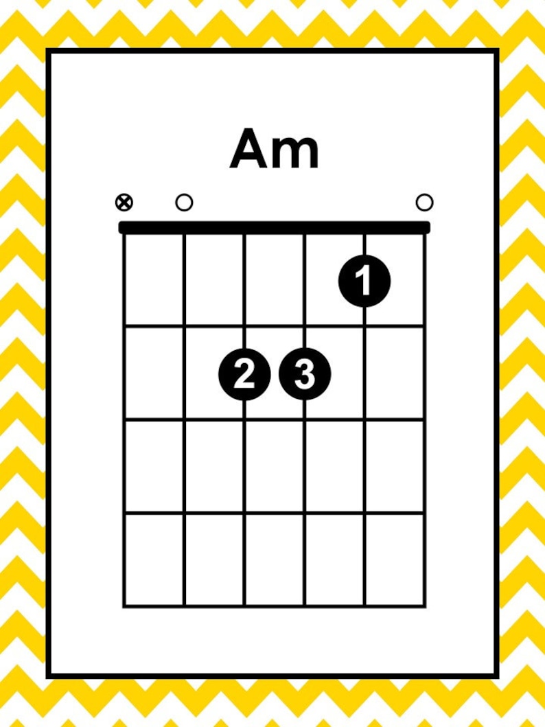 25 Rainbow Guitar Chord Wall Charts. Music Composition and | Etsy