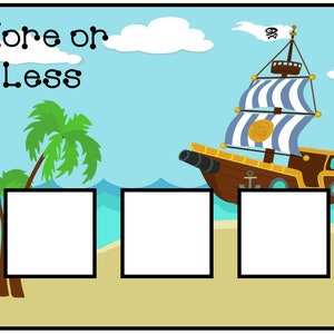 10 Printable Pirates Themed Kindergarten Math Center Games and ...