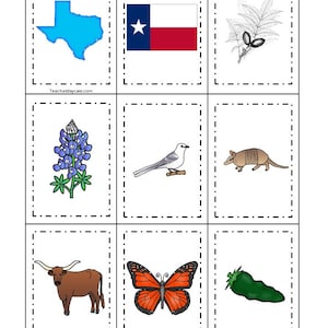 30 Texas State Symbols Themed Learning Games Download. ZIP File ...