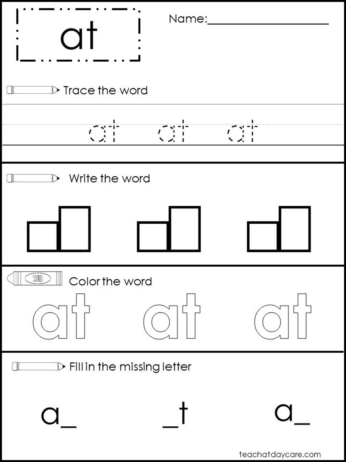 52 Printable Dolch Primer Word Work Worksheets. Kindergarten ...