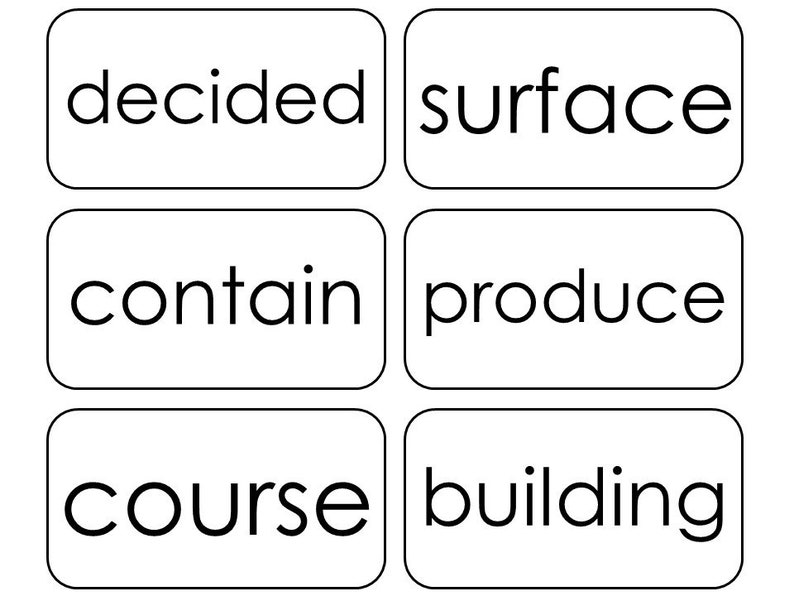 100 Printable Fry's Fifth Hundred Sight Word Flashcards. - Etsy