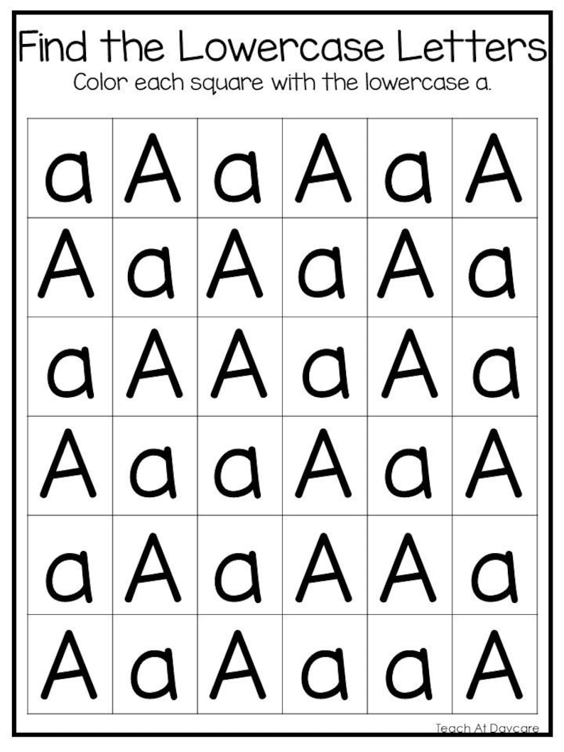 26 Find the Lowercase Letters Worksheets. | Etsy