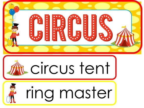 Circus Fun Single Week Themed Word Wall Set. Classroom - Etsy