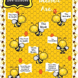 Bee Atitudes Learning Packet. Bee Themed Beatitudes . Activities and ...