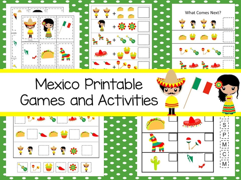 30 Mexico Games Download. Games and Activities in PDF Files. | Etsy
