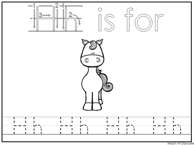 Alphabet Animal Phonics Color and Trace Worksheets. Preschool-kdg ...