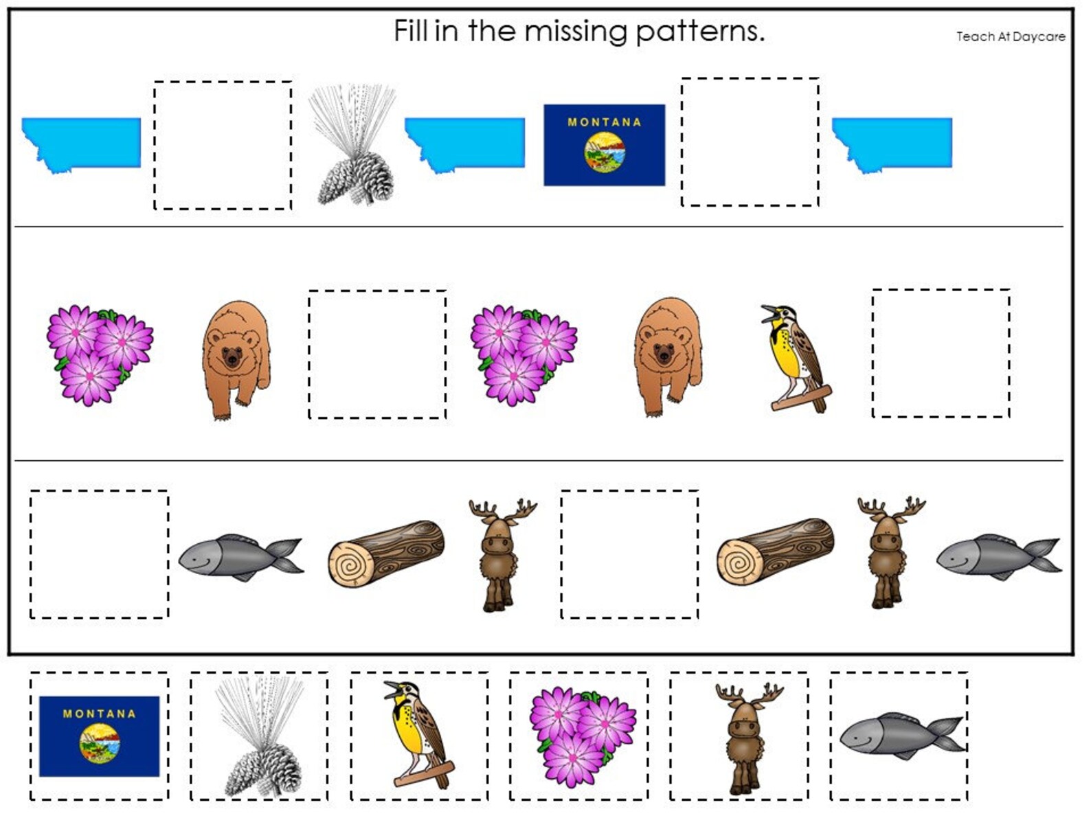 30 Montana State Symbols Themed Learning Games Download. ZIP - Etsy