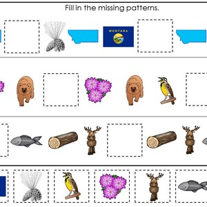 30 Montana State Symbols Themed Learning Games Download. ZIP File ...