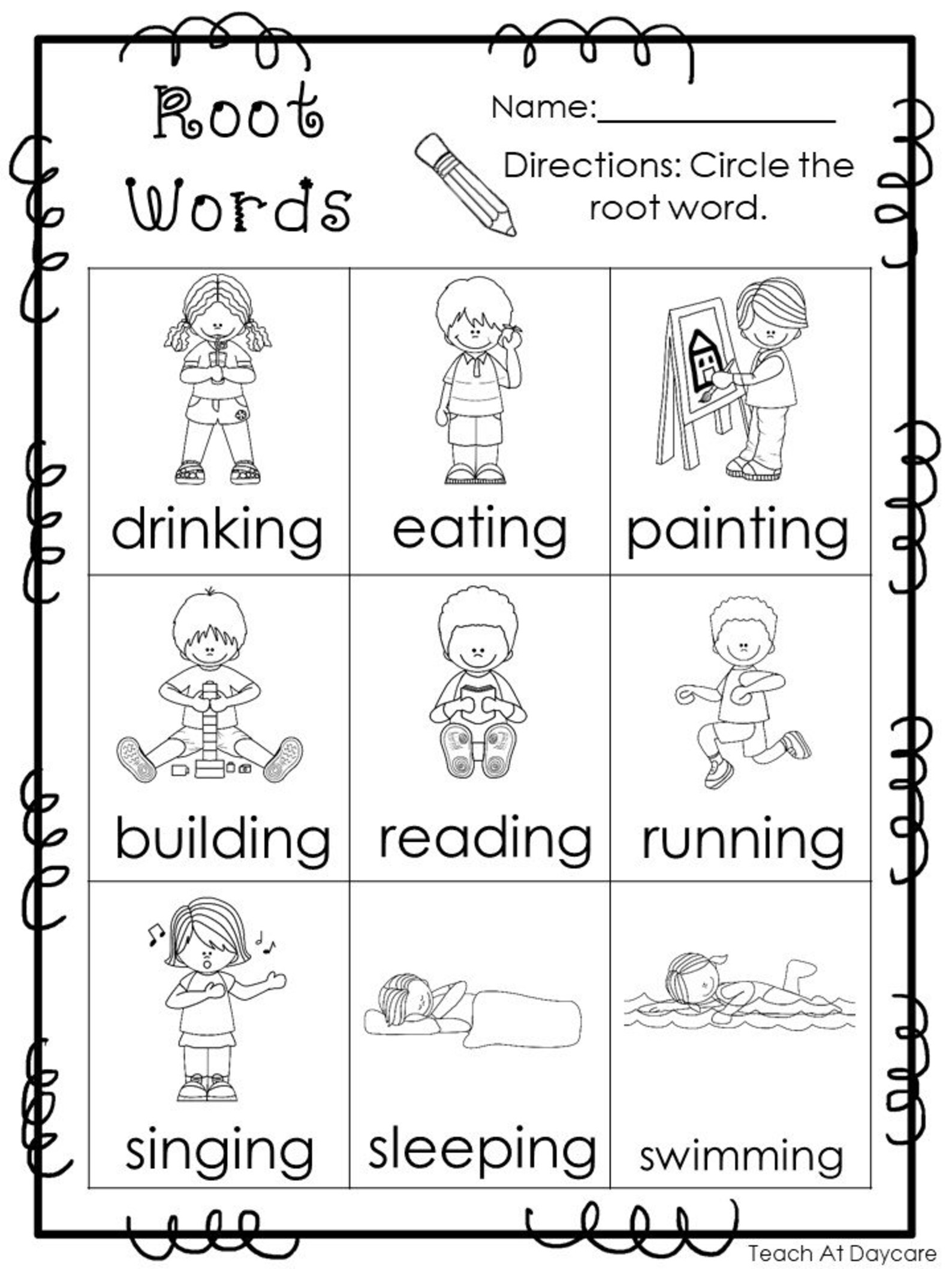 10 Printable Root Words Worksheets. 1st-3rd Grade ELA Worksheets. - Etsy