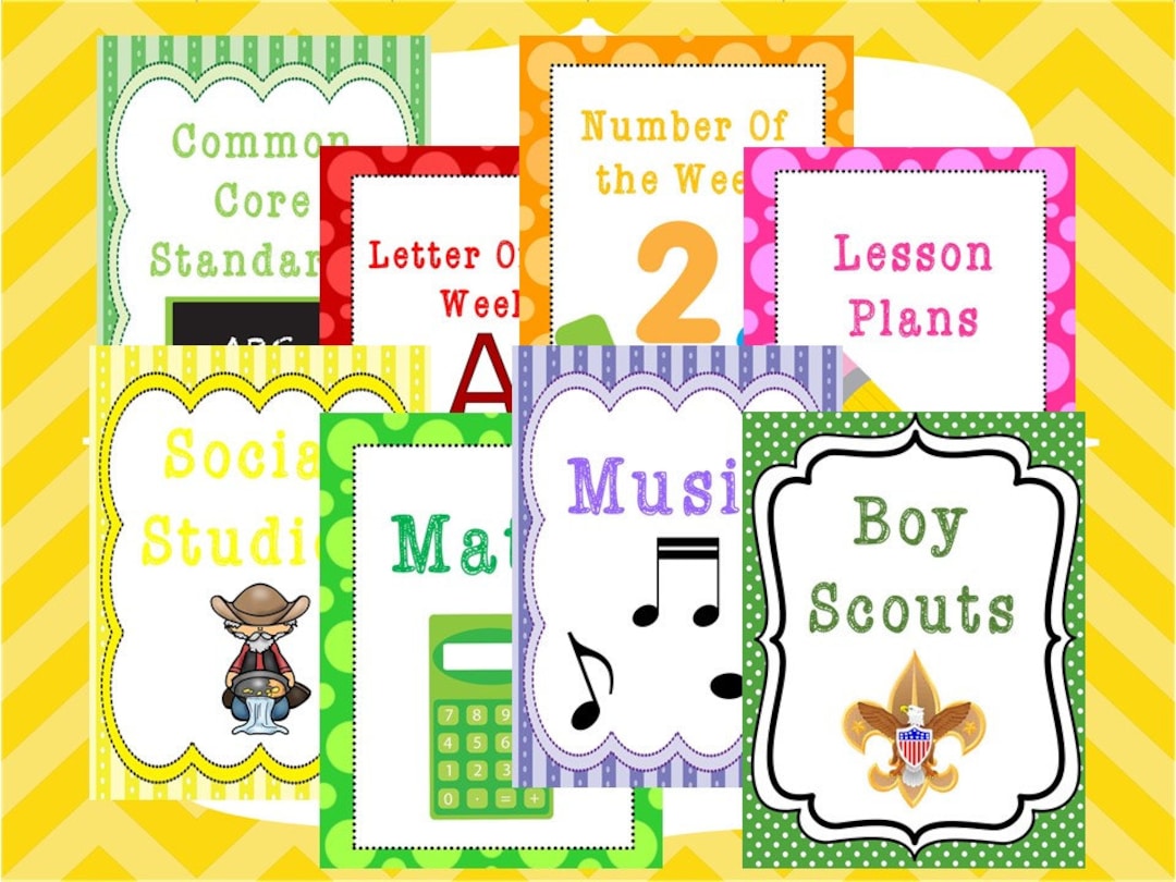 Binder Covers and Labels Download. Preschool-kindergarten. Binder ...