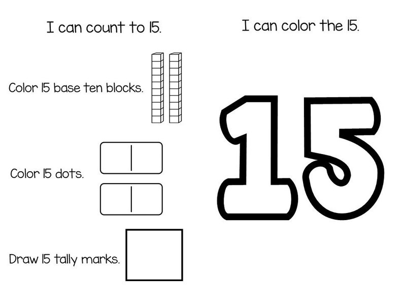 20 Number Mini Books Printable Worksheets in a ZIP File. - Etsy