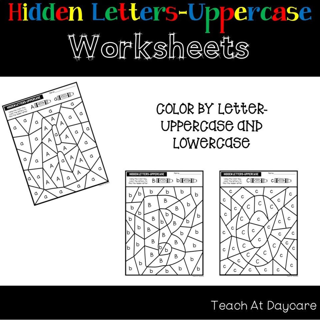 Uppercase Hidden Letters Worksheets. Letter Recognition. Preschool-kdg ...