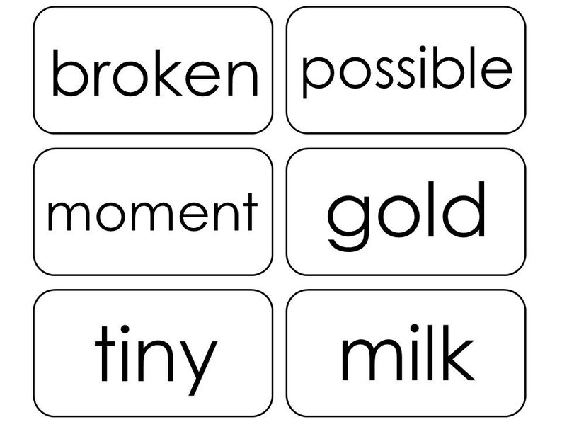 100 Printable Fry's Seventh Hundred Sight Word Flashcards. - Etsy