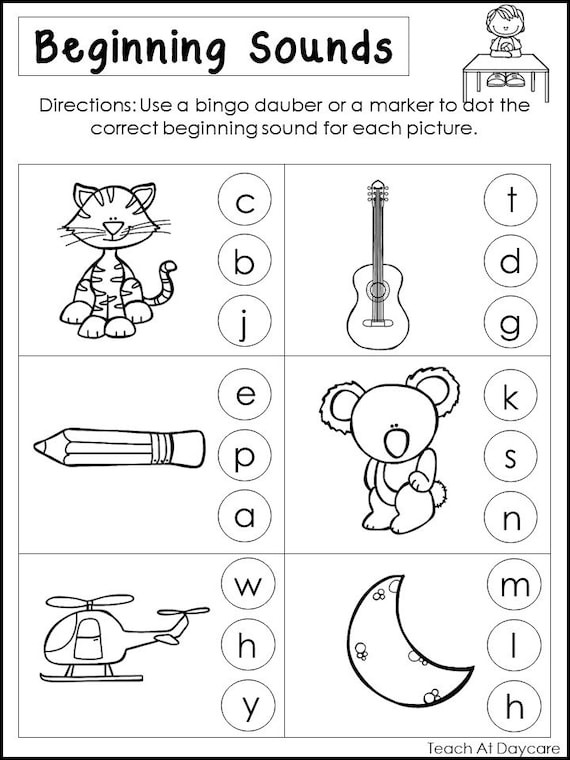 Letter Sounds Worksheets 1st Grade FREE FREE Printable Beginning