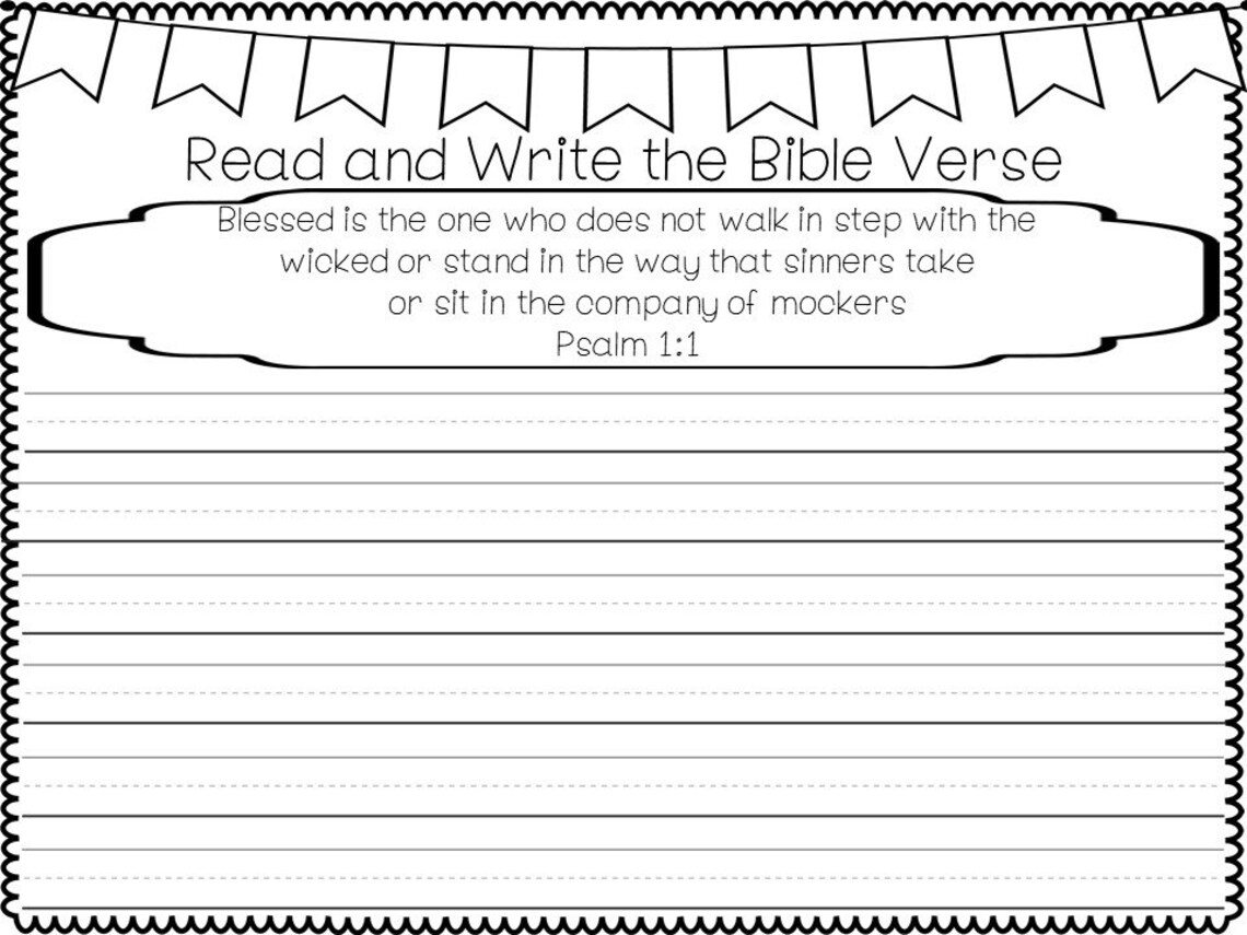 Psalms for Kids Tracing and Handwriting Worksheets. - Etsy