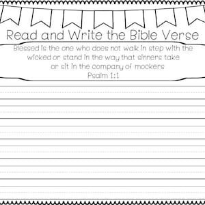 Psalms for Kids Tracing and Handwriting Worksheets. Preschool-5th Grade ...